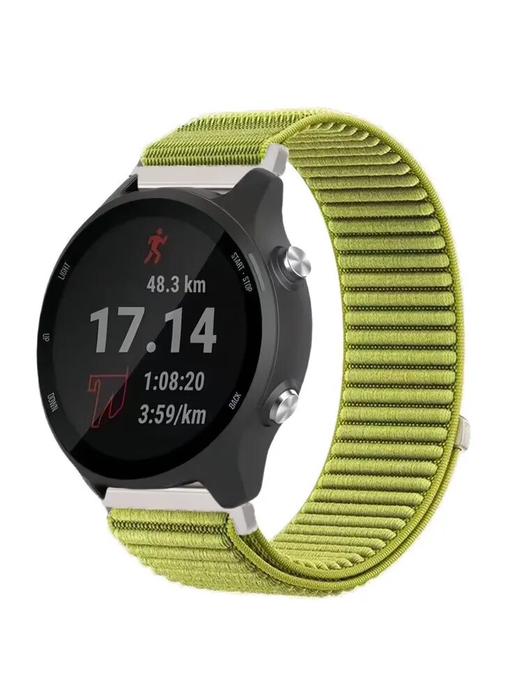 Нейлоновый ремешок для 20мм смарт-часов Garmin Forerunner 570 42мм, 245/ 645/ 165 и 245/ 645/ 165 Music, Forerunner 158/ 55, модный спортивный стиль, Trail Loop