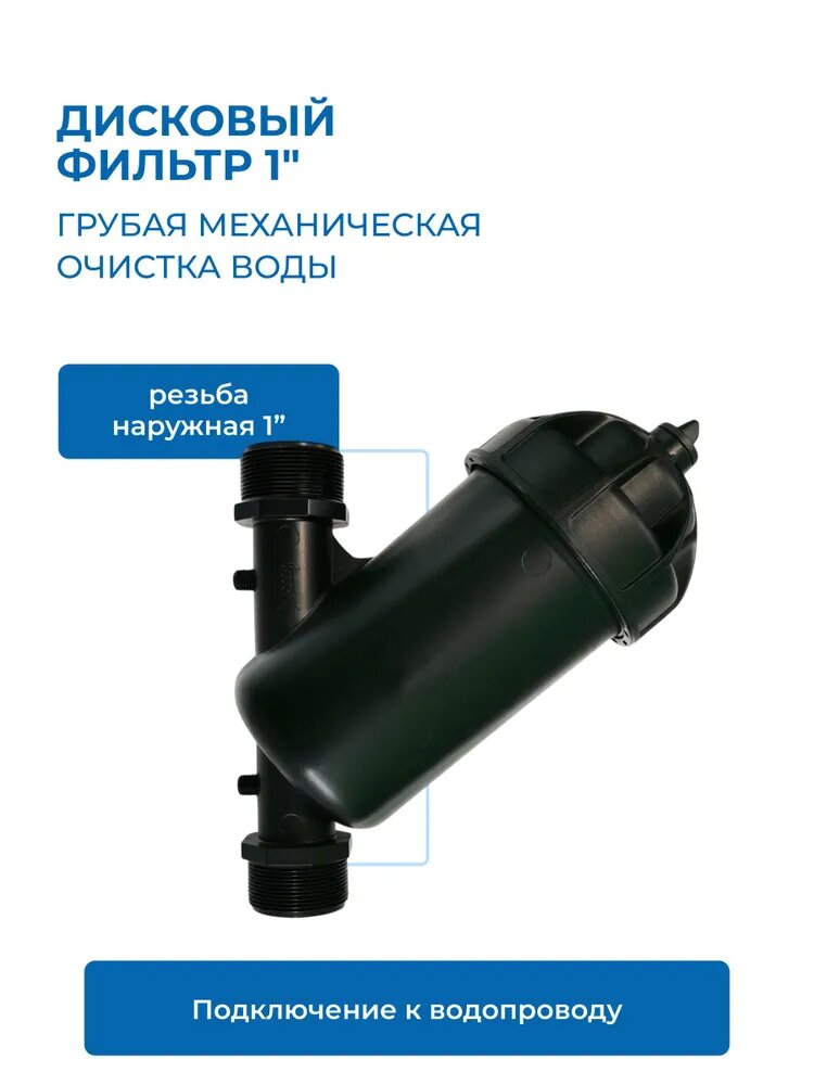 Дисковый фильтр 1" F32YD грубой механической очистки воды