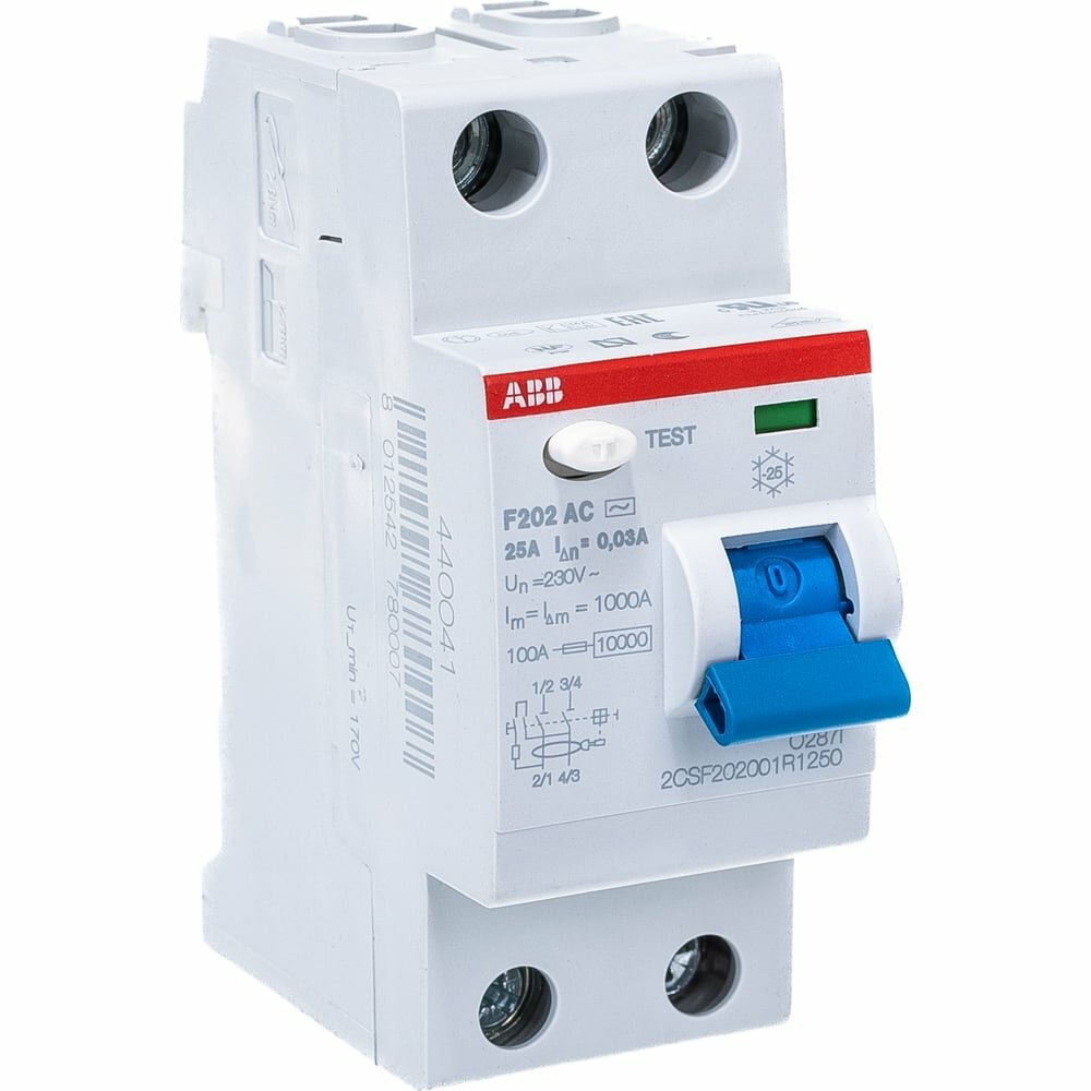 Выключатель дифференциального тока ABB F202
