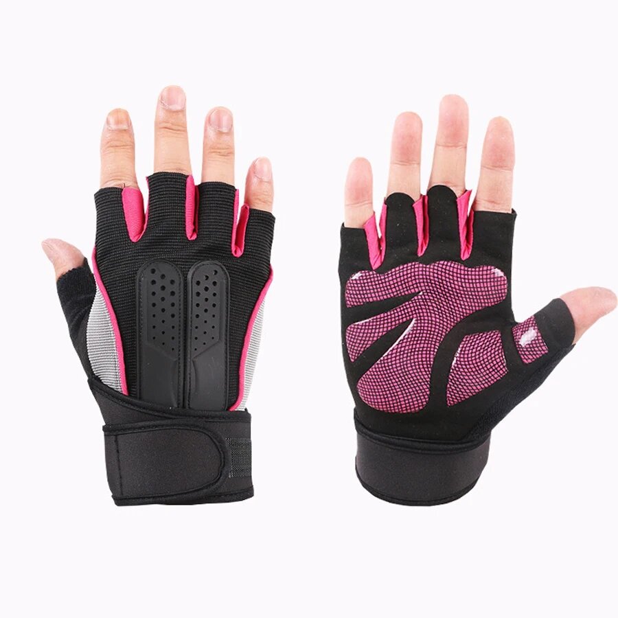 Полиэстеровые перчатки для велоспорта Розовый, L, Pink