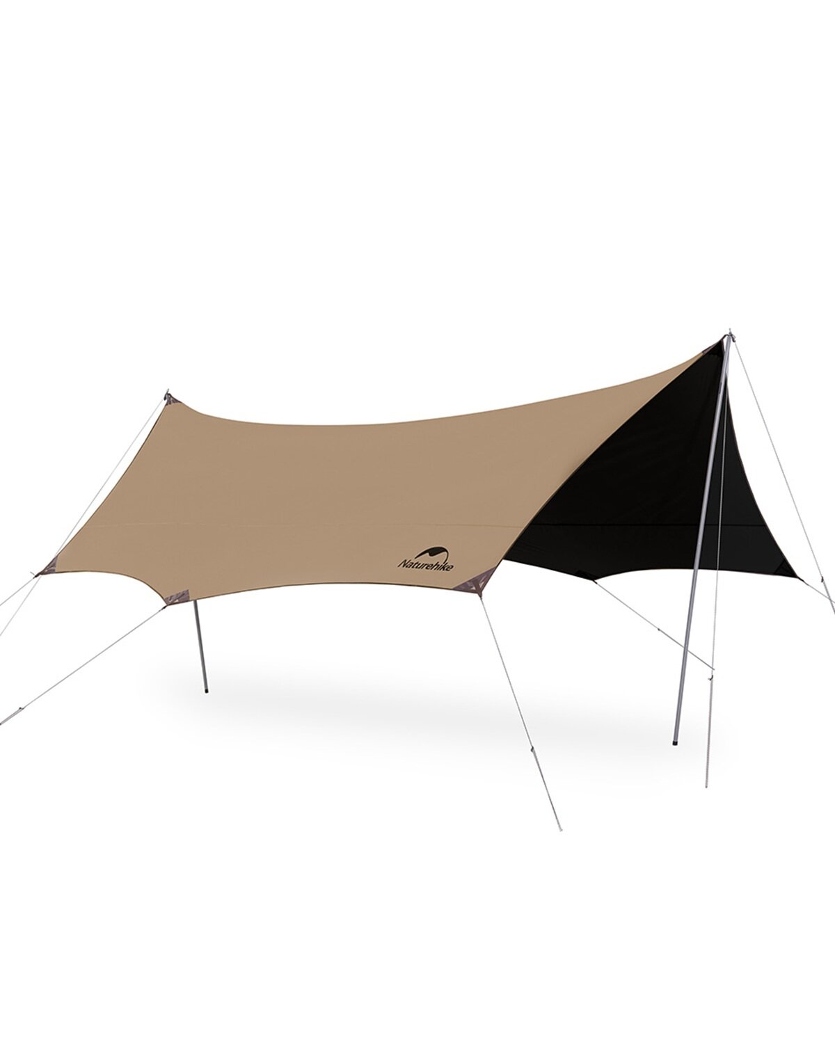 Тент кемпинговый Naturehike 5,5х4,65 м, коричневый, блэкаут, арт. CNK2350WS015-DBRV550