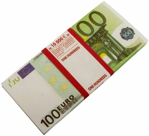 Сувенирные деньги 100 евро,1пачка, Банк приколов