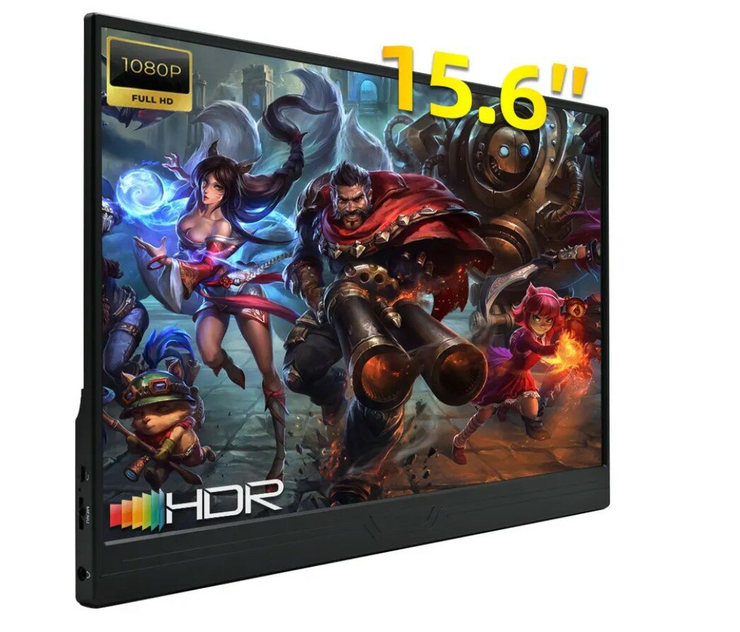 Портативный монитор 15.6" ZSUS PM15A (IPS, 1920x1080, 60Hz, 300cd/㎡), черный