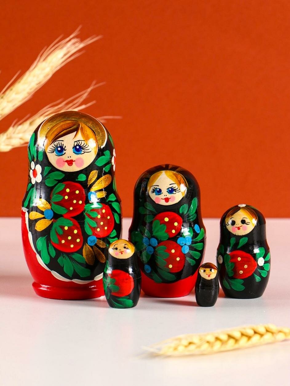 Матрешка дерево "Наталья", 12 см, 5-кукольная