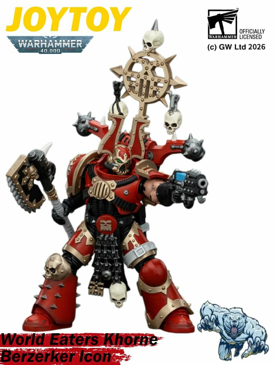 JOYTOY warhammer 40000 World Eaters Khorne Berzerker lcon 1/18 nодаpок коллекция игруше