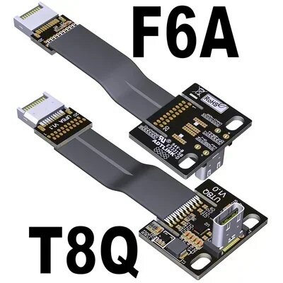 ADT-Link USB 3.2 Gen 2x2 кабель адаптер Type-C female to Type-E male F6A-T8Q, 20cm