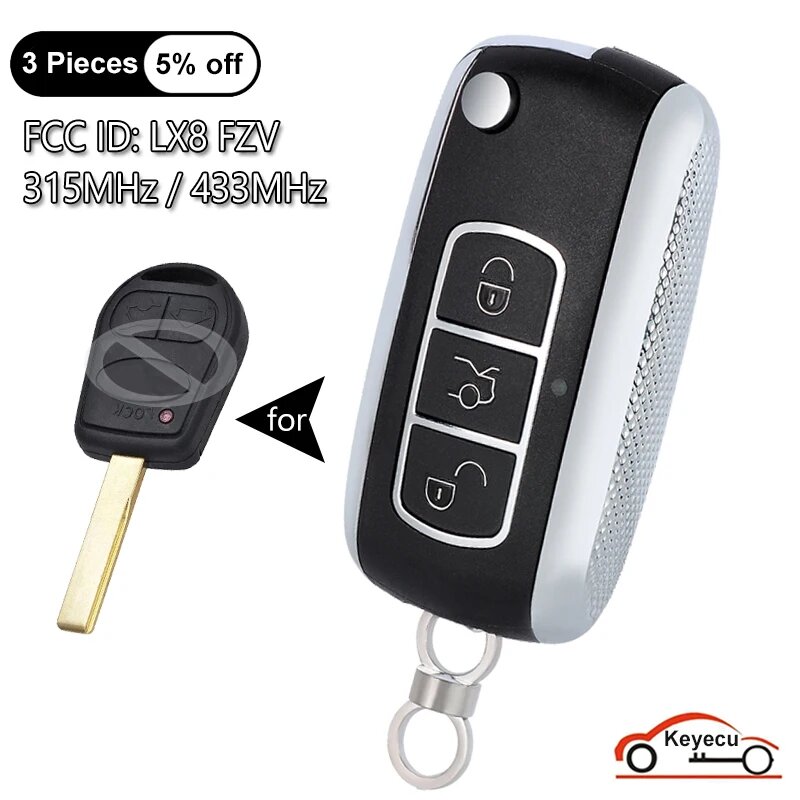 Чип KEYECU 4 кнопки 433MHz для Land Rover L322 2002-2008