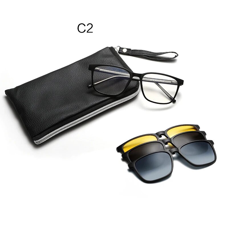 Солнцезащитные очки VICKY CL102 унисекс поляризованные CL102-C2, Черный, Prescription custom