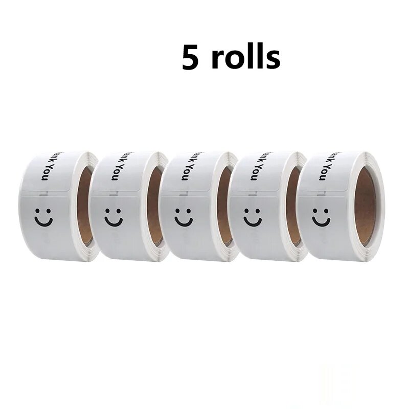SINMARK Черно-белые наклейки "Спасибо" Белый, white 5 rolls