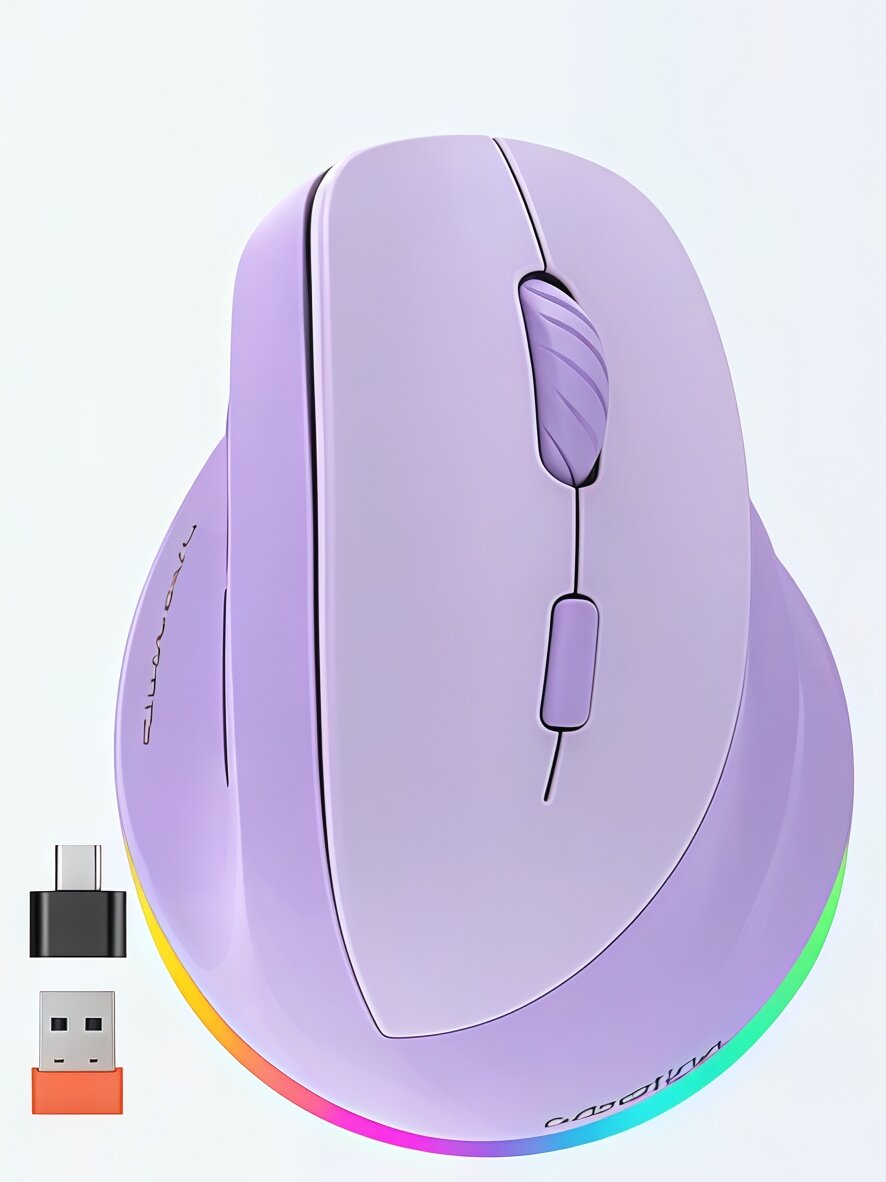 Беспроводная вертикальная офисная мышь Meetion BTM010R, 700 mAh, 2400 DPI, белый