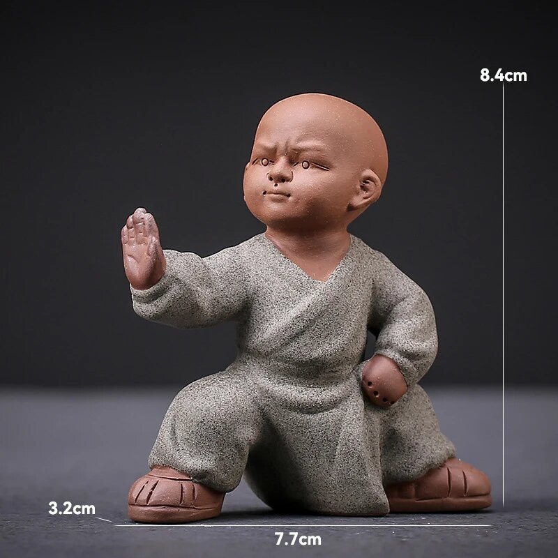 Статуэтка монаха Kungfu Tai Chi из фиолетовой глины Small G