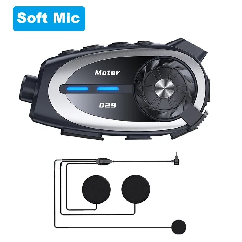 Мотоциклетный Шлем Q29 С Bluetooth-интеркомом, Wi-Fi, Экшн-камерой 1080P HD, 1PC Q29 Soft Mic
