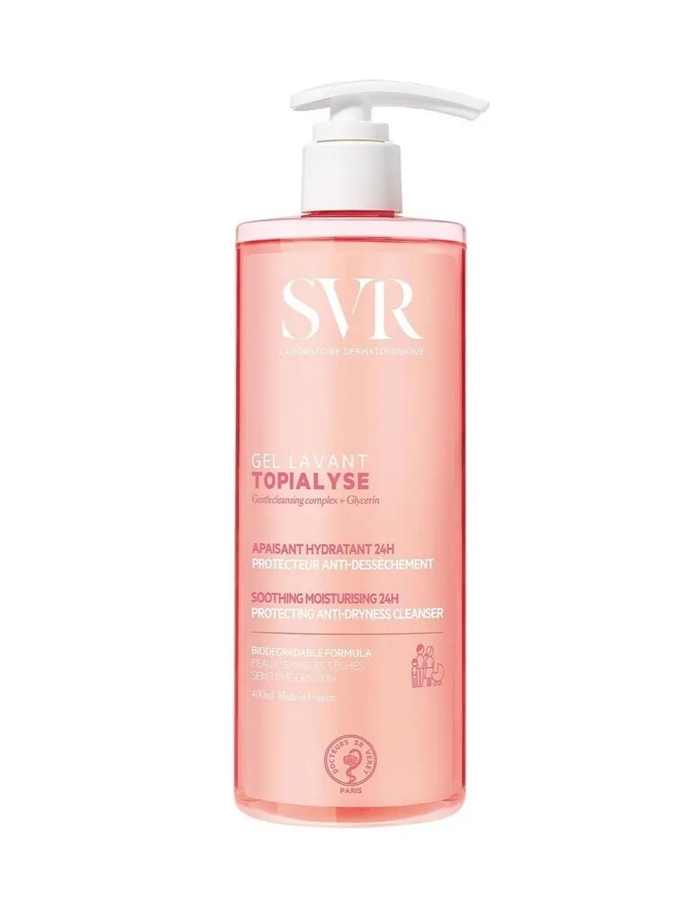 SVR Gel Lavant Topialyse Очищающий Гель для Сухой и Чувствительной Кожи, 400 мл