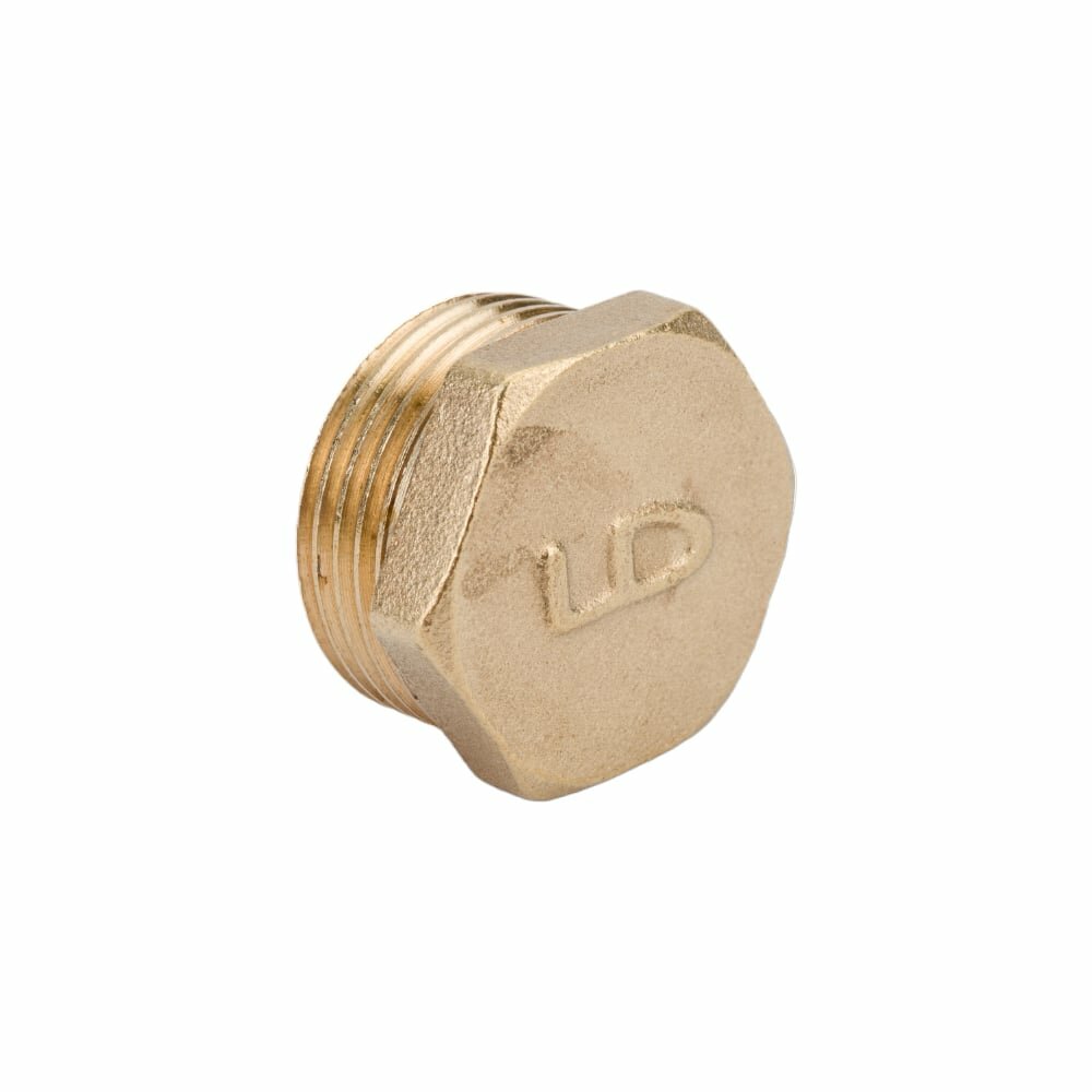 Пробка (в трубу) LD PRIDE DN20 (3/4") НР латунь никель в упаковке LD.67.575.20