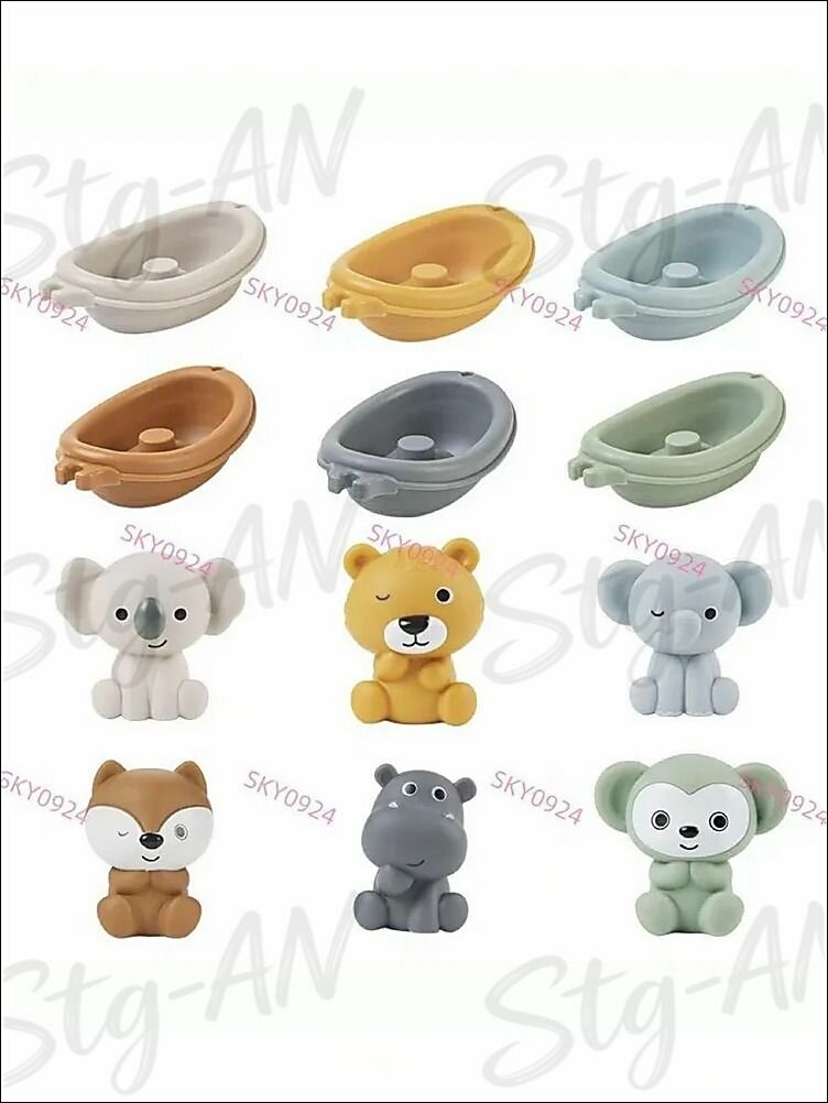 Игрушки для ванной, игрушки для купания малышей 12 штук воды Набор для Кораблики