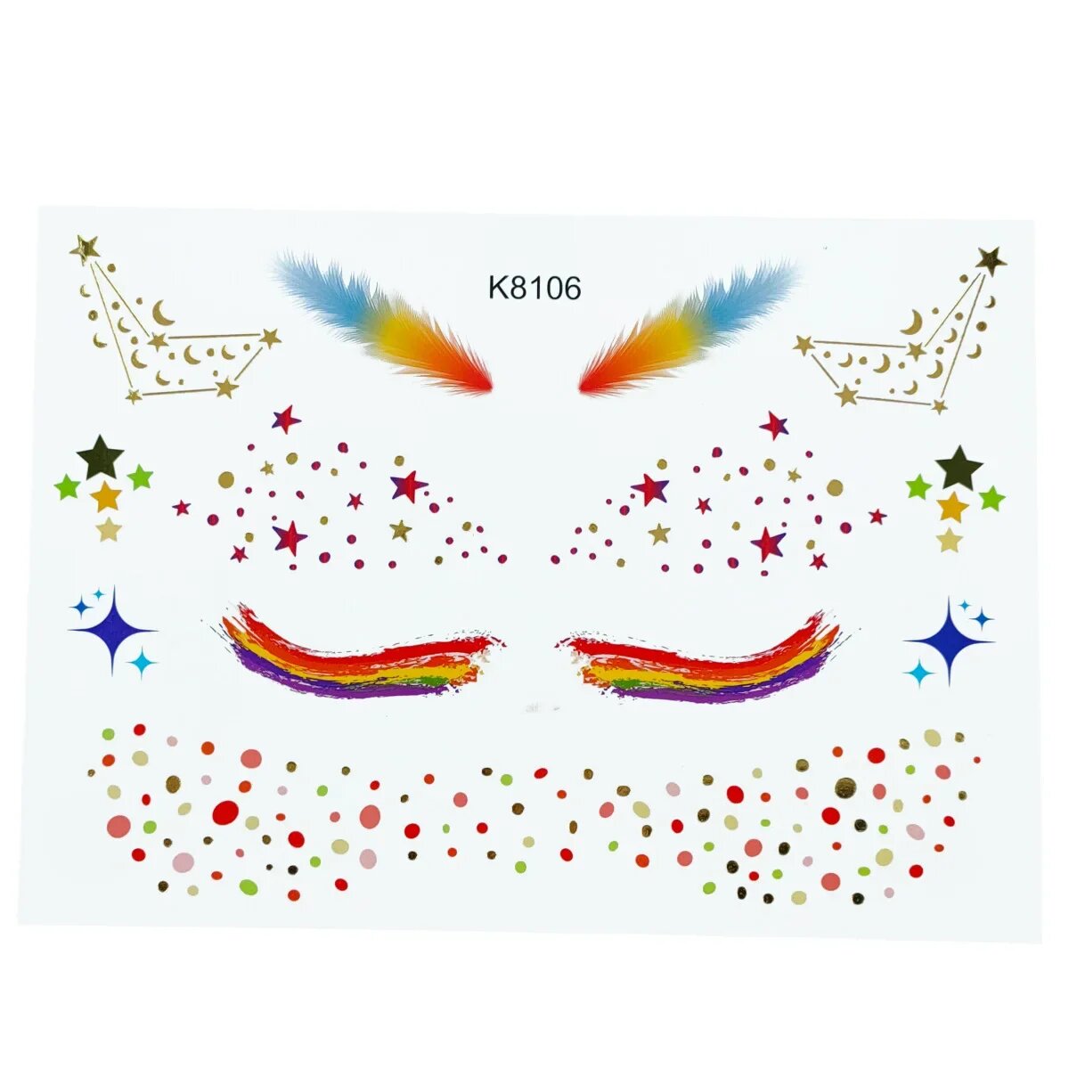 Детские временные тату-наклейки K8106 adults