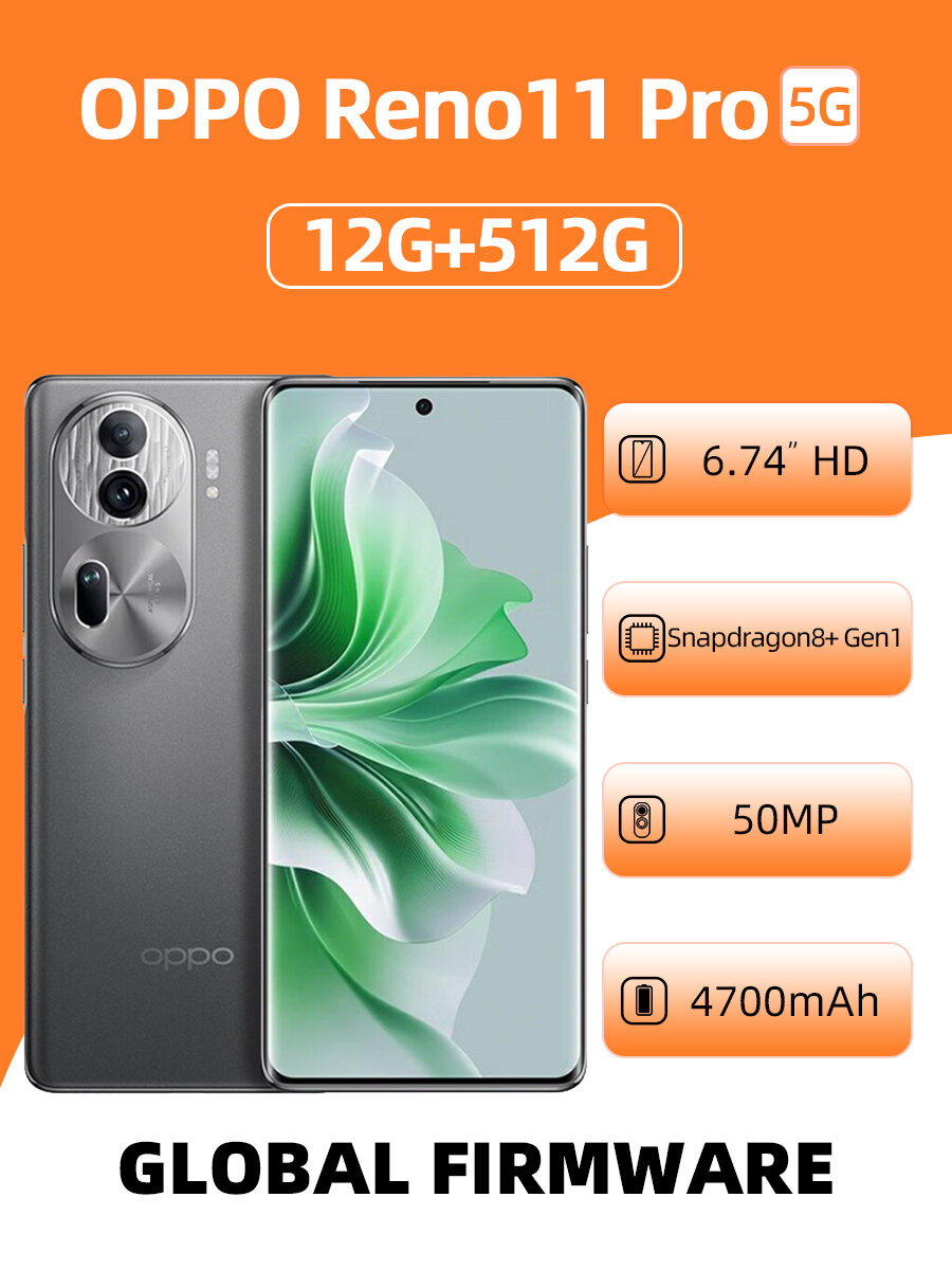 Смартфон OPPO Reno 11 Pro 5G 12/512 ГБ Black 2772x1240px 6.74-inch screen