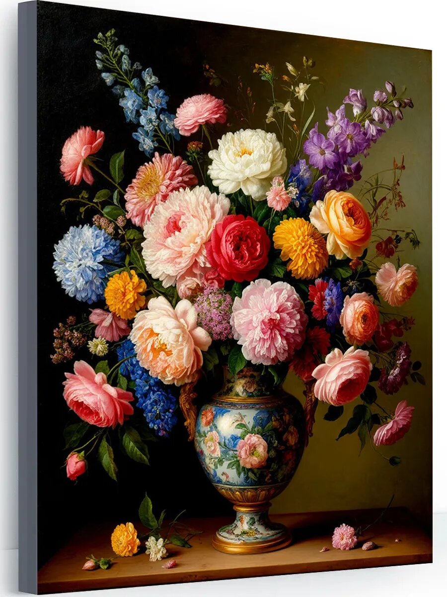 Картина на стену для интерьера "Цветы", на подрамнике, 40 x 50 см