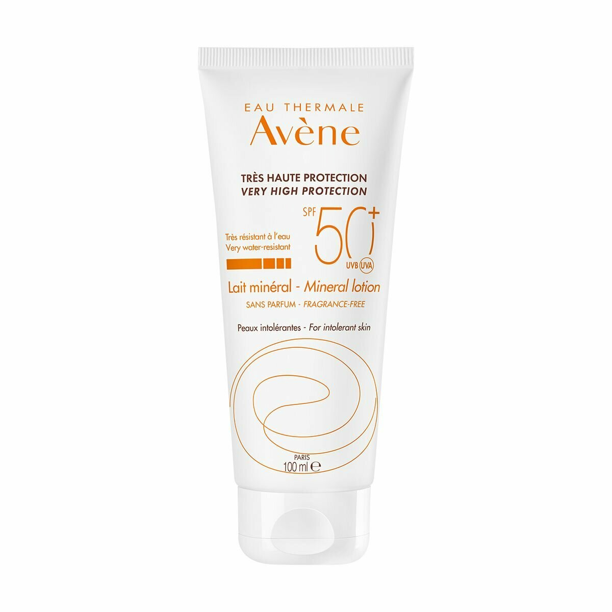 Молочко солнцезащитное с минеральным экраном SPF50+ Avene/Авен 100мл