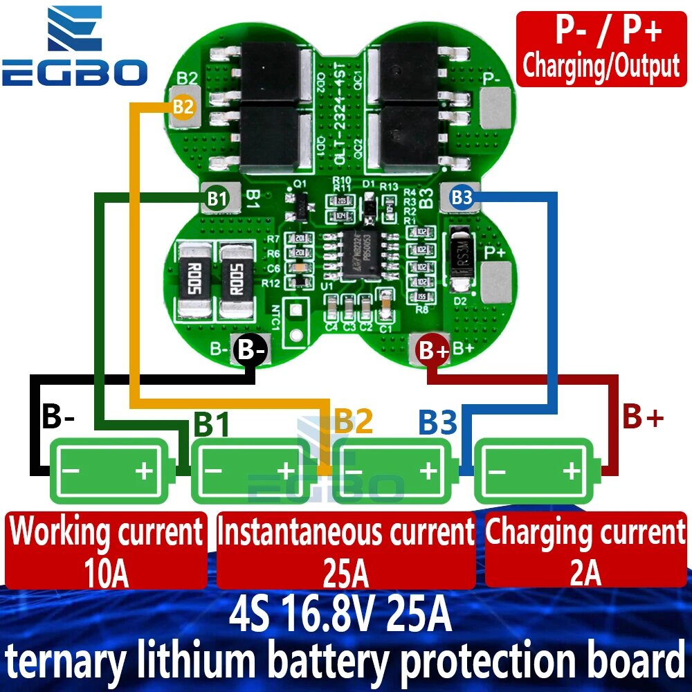 Блок управления батареей EGBO 4S 16,8В для 18650 1PCS