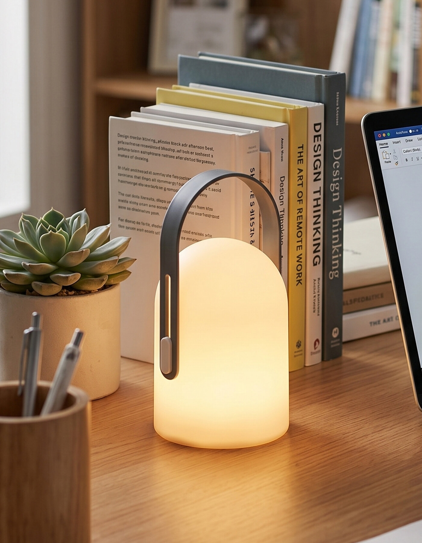 JHY DESIGN Переносной LED светильник аккумуляторный с пультом, 3 режима яркости, USB зарядка, лампа для дома и кемпинга