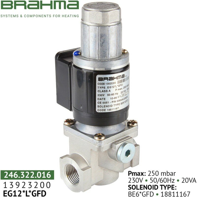 Клапан Brahma EG12*L*GFD 13923200