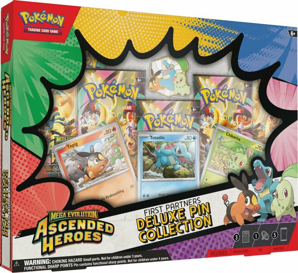 Pokemon TCG: Ascended Heroes - Deluxe Pin Collection - Первые партнеры