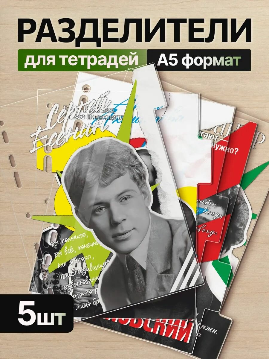 Разделители для тетради Русские Писатели