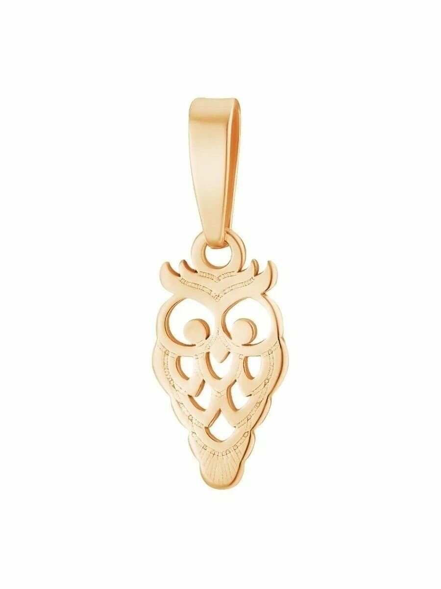 Подвеска, серебро, 925 проба, золочение