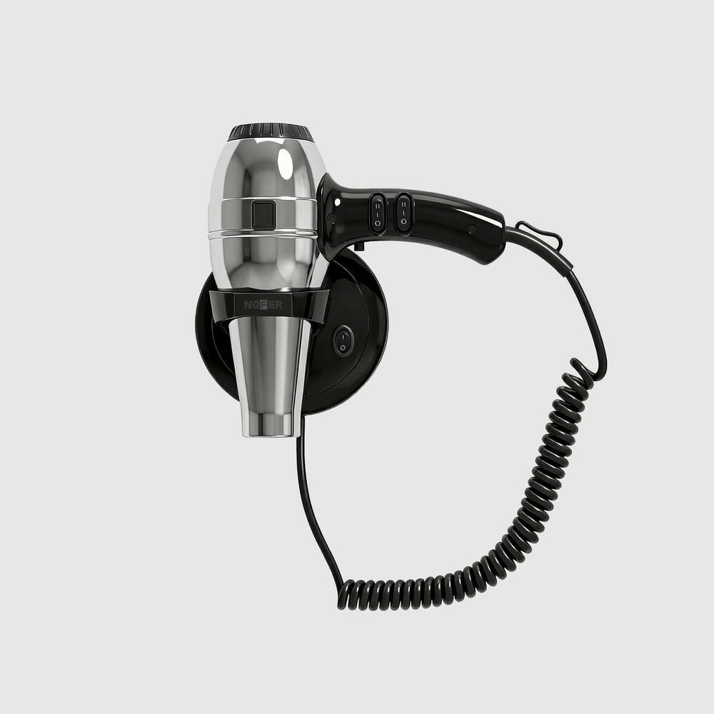 Фен настенный Nofer HOTEL LINE глянцевый 1800 W нерж. сталь 02057. B