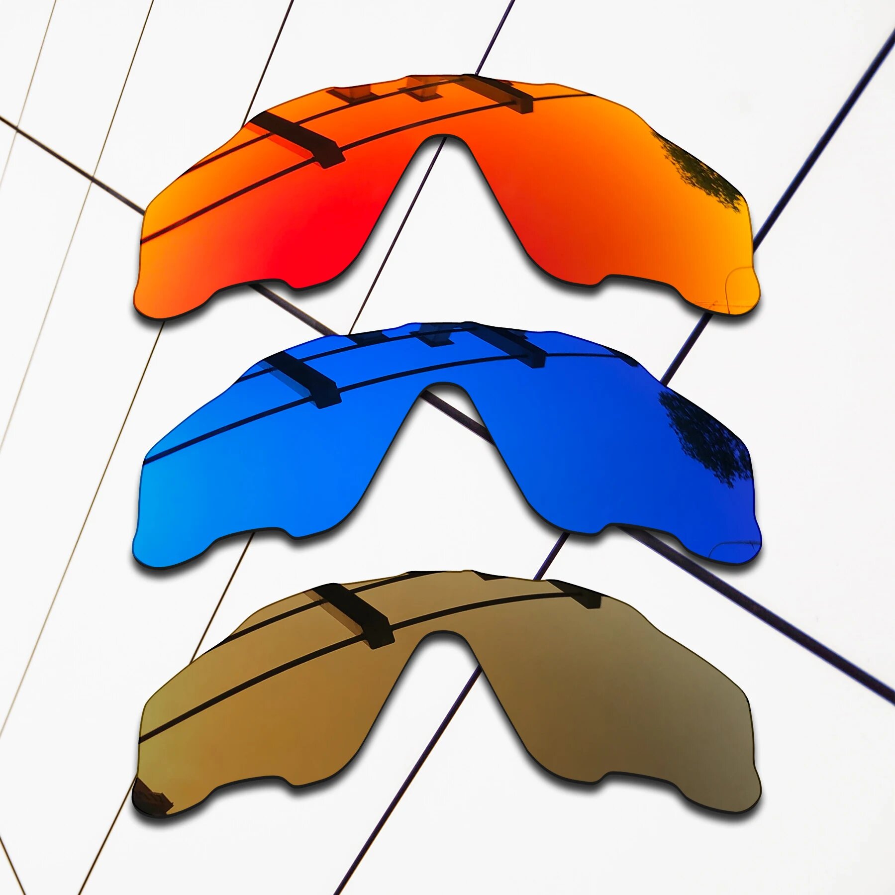 Замена линз Oakley Jawbreaker Blue-Red-Bronze