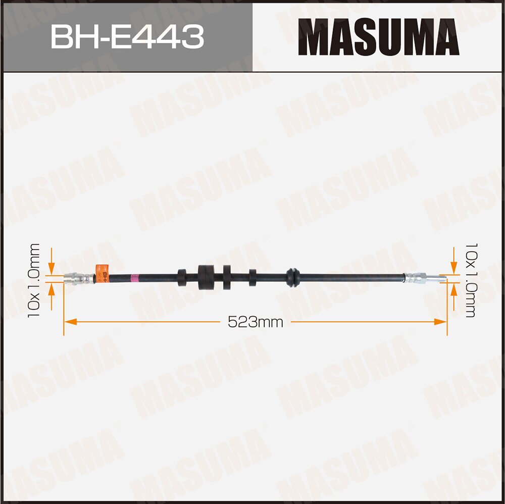 Шланг тормозной передний Masuma BH-E443