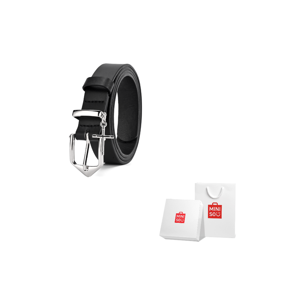 Miniso ПУ (полиуретан) Искусственная кожа Ремни Унисекс 2,4CM 105m