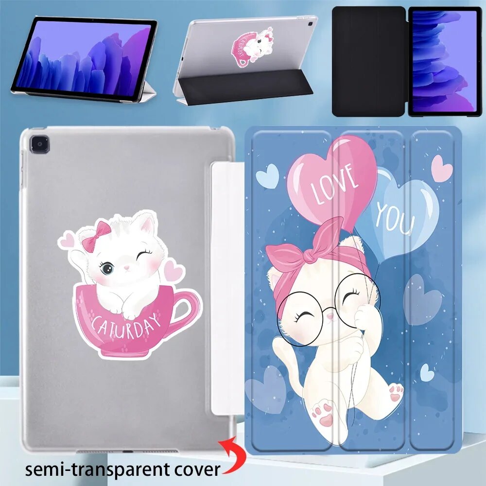 Чехол для планшета Samsung Galaxy Tab A7 10,4 SuanCase Tab A7 lite 8.7 T220, 48. cute cat love you