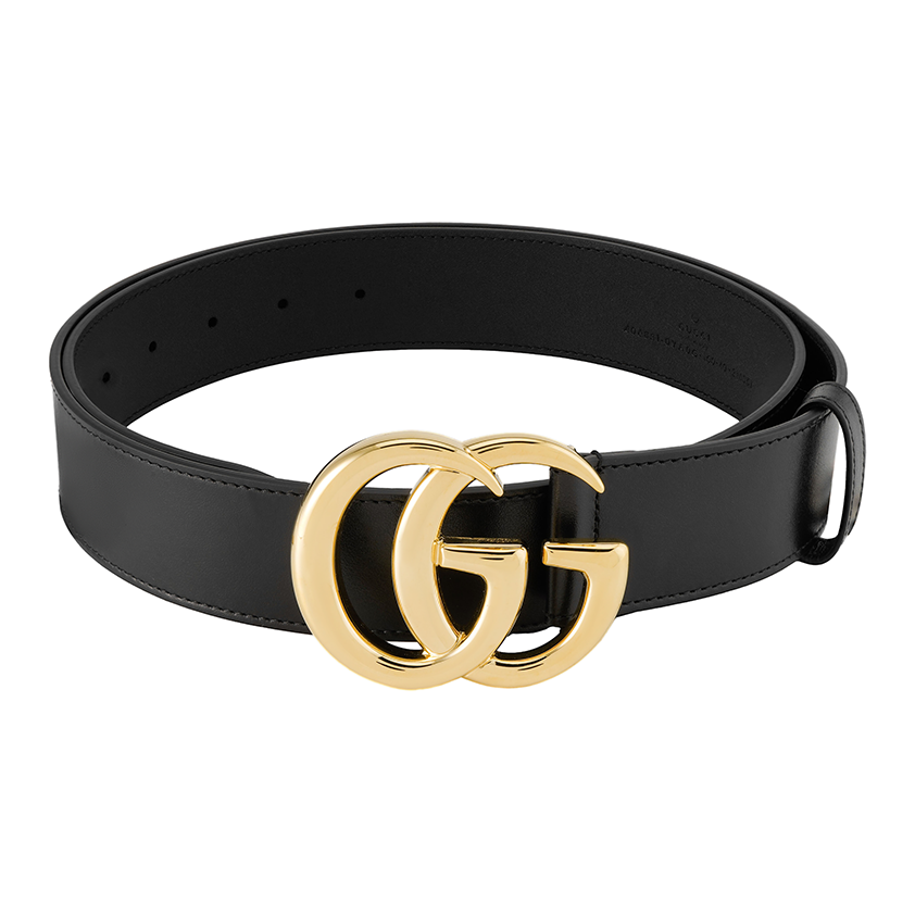 GUCCI GG Marmont Кожаный ремешок Мужской Черный Ширина ремешка 4 см 100