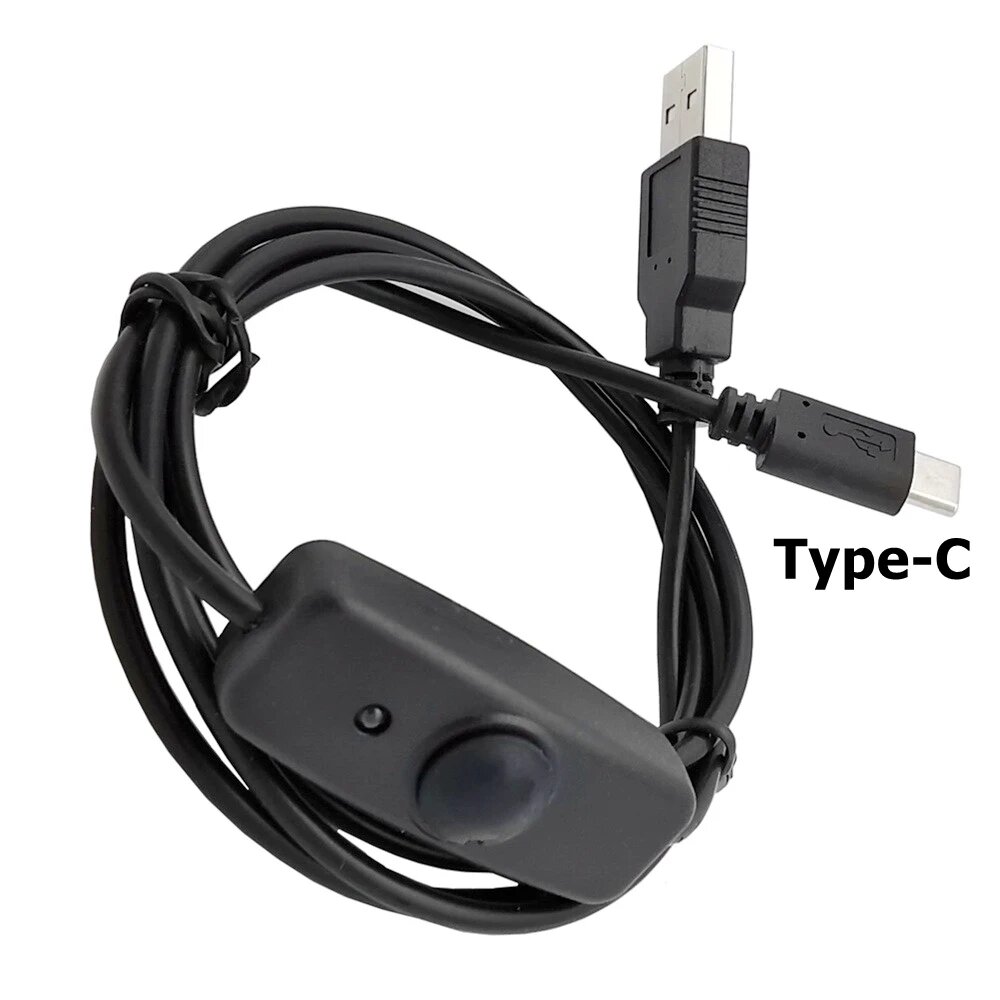 UXG Кабель USB-C USB-C с переключателем Черный, черный