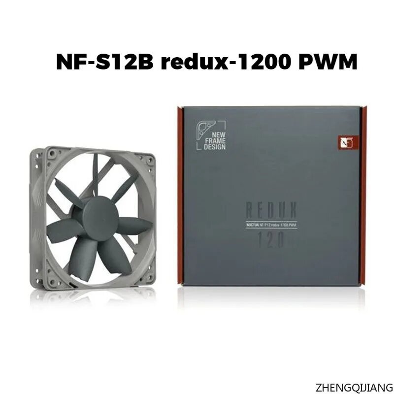 Noctua вентилятор NF-S12B redux, коричнево-красный, черно-серый
