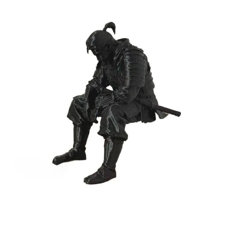 Миниатюрная фигурки самурая пластик Черный, samurai black