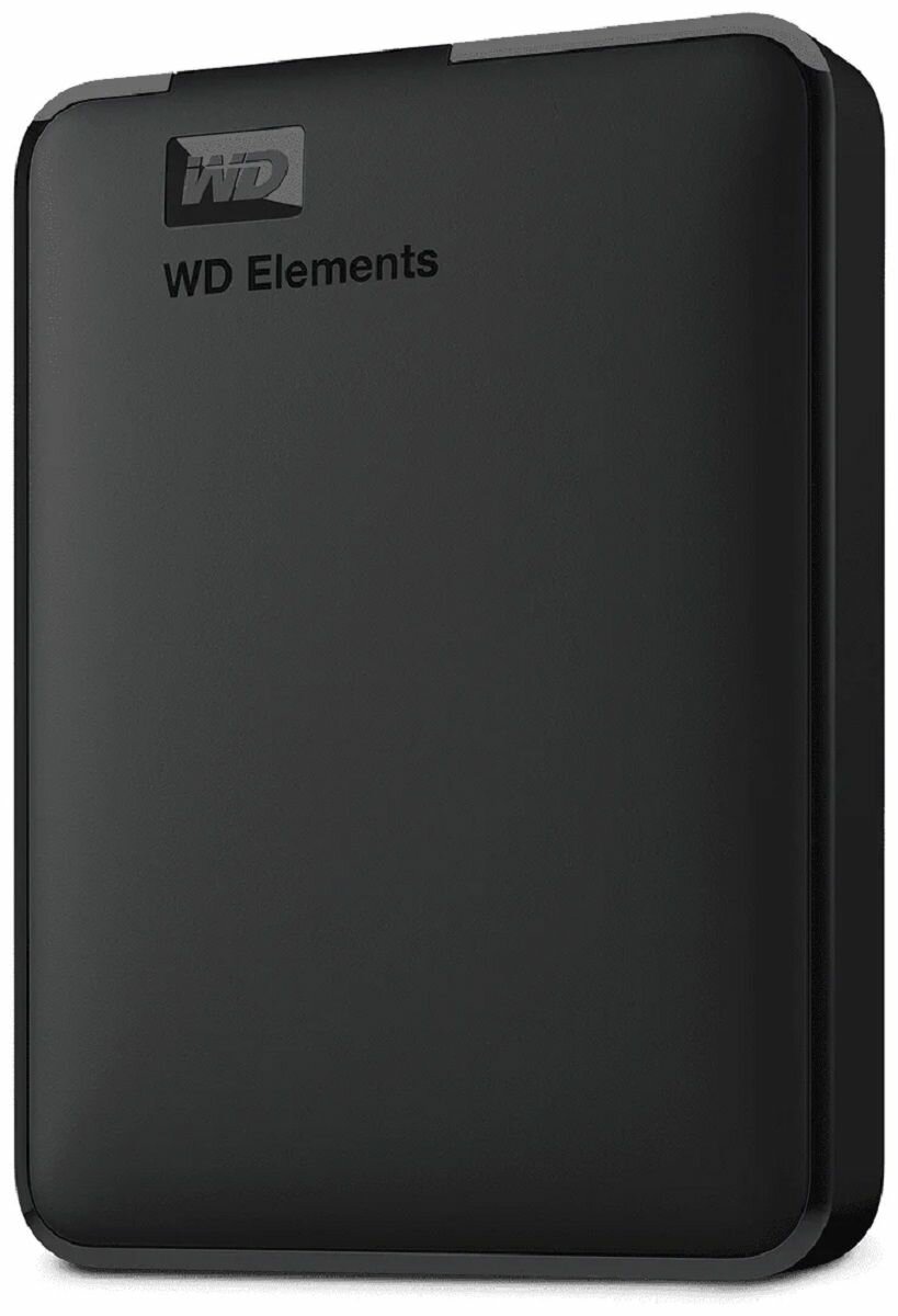 Western Digital 2 ТБ Внешний жесткий диск (WDBU6Y0020BBK-WESN), Пластик, черный