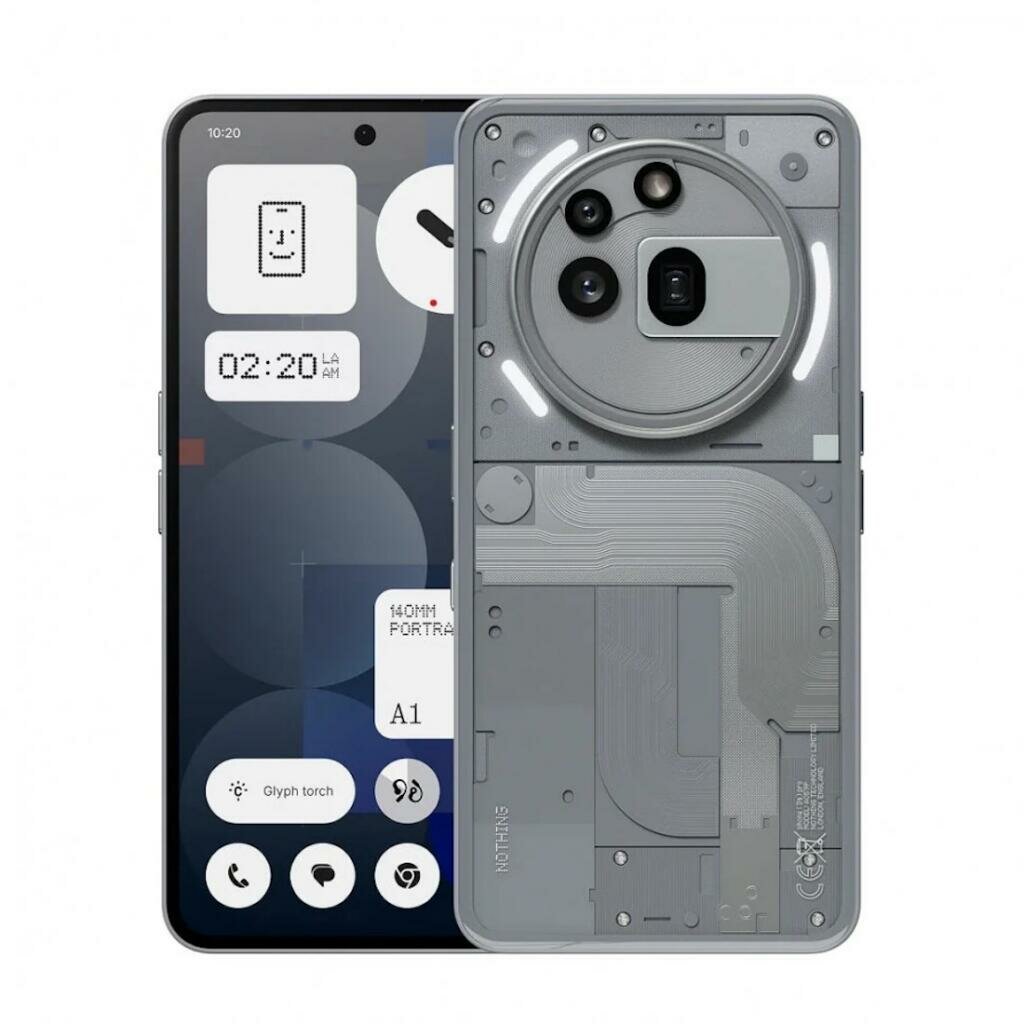 Смартфон Nothing Phone 3A Pro, 12/256Gb, AMOLED, Gray (Cерый)