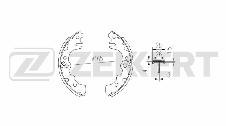 Колодки торм. бараб. задн. Toyota Passo, Pixis Epoch, Subaru Justy, Stella.