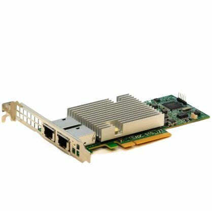 SuperMicro AOC-STG-i2T rev2. x ( брендированная Intel X540-T2 ) 2-портовая 10-гигабитная сетевая карта для компьютеров и серверов PCI-E x8, содержит 2 разъёма RJ45 10 Gbit