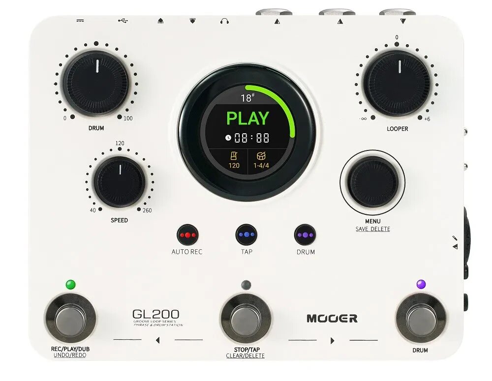 Педаль эффектов для электрогитары MOOER GL200 Groove Loop Series Phrase and Drum Station