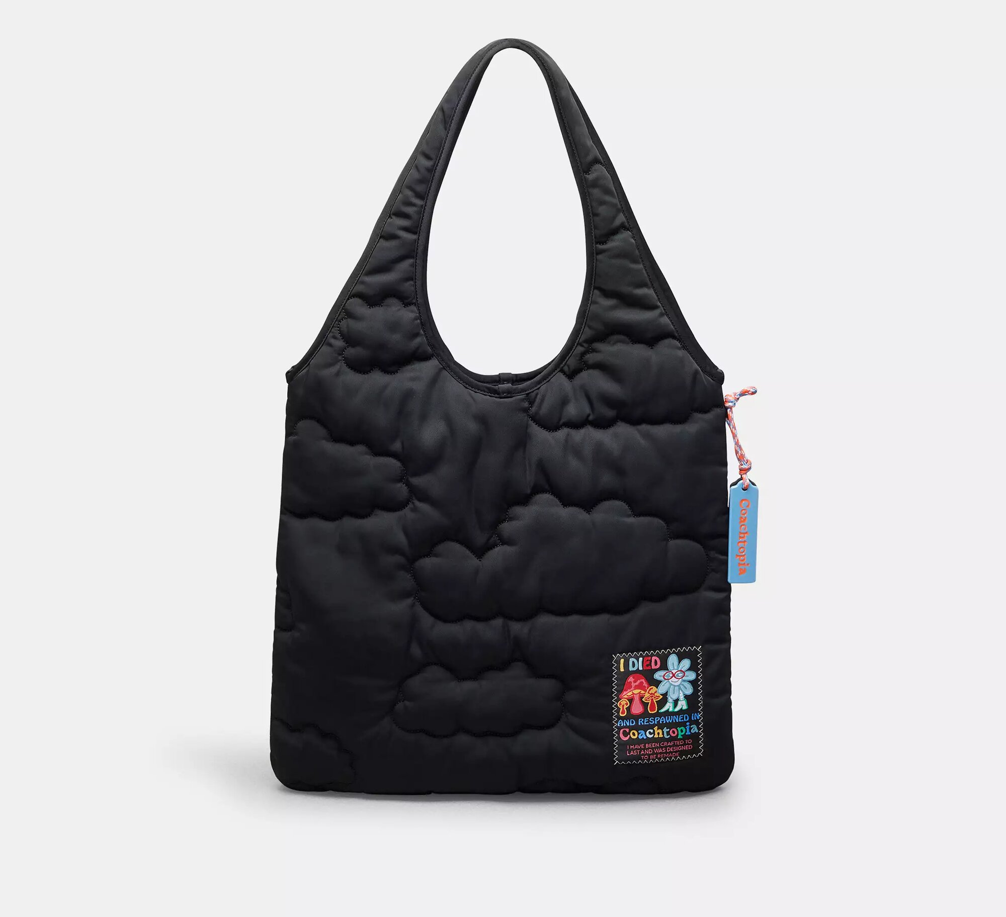 Сумка тоут Coachtopia Loop Flat Tote With Cloud Quiltin
