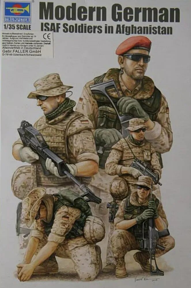 Trumpeter 1/35 00421 Современные немецкие солдаты ISAF Пластиковые модели
