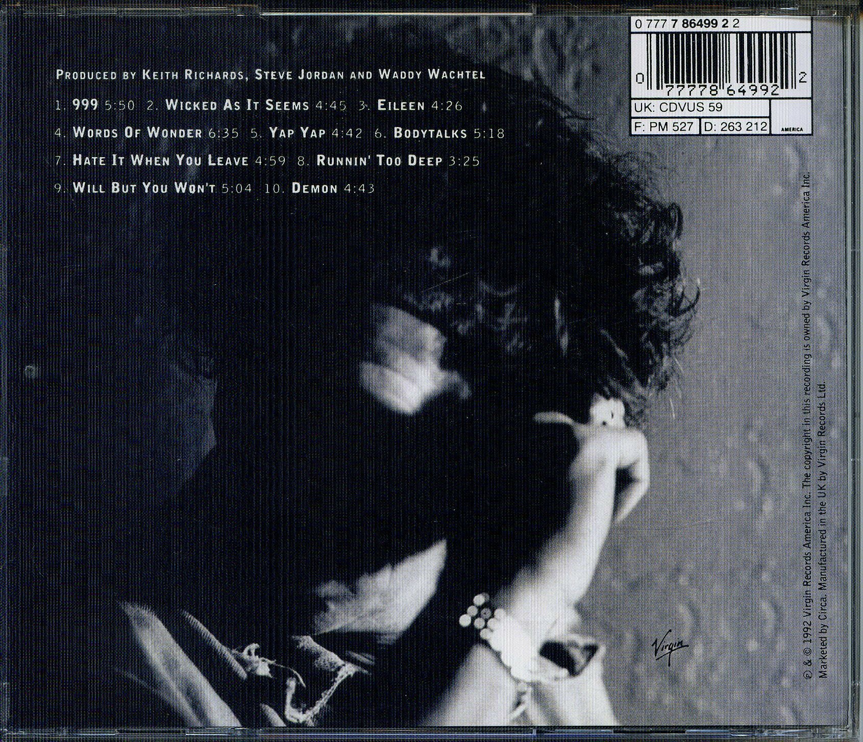 KEITH RICHARDS - MAIN OFFENDER 1992 г. Компакт диск — фото 1