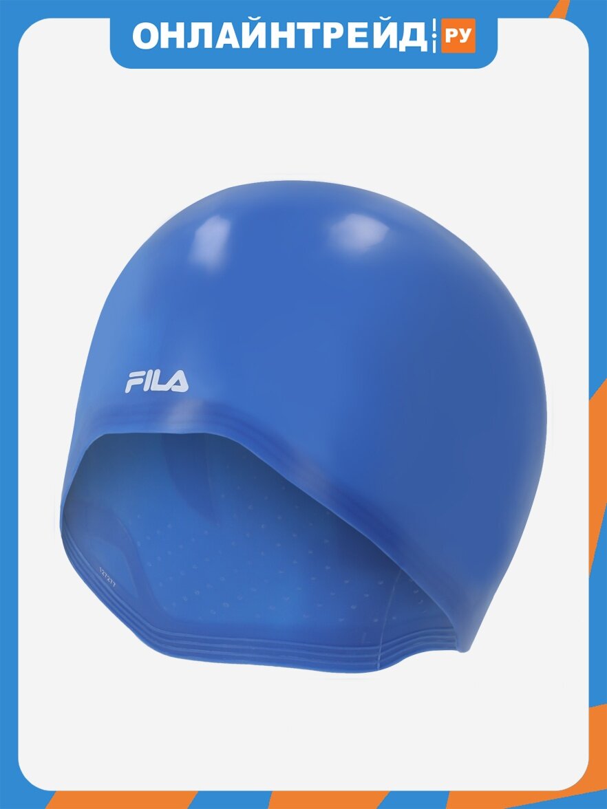 Шапочка для плавания Fila 127277-Z2 силиконовая синий, размер one size