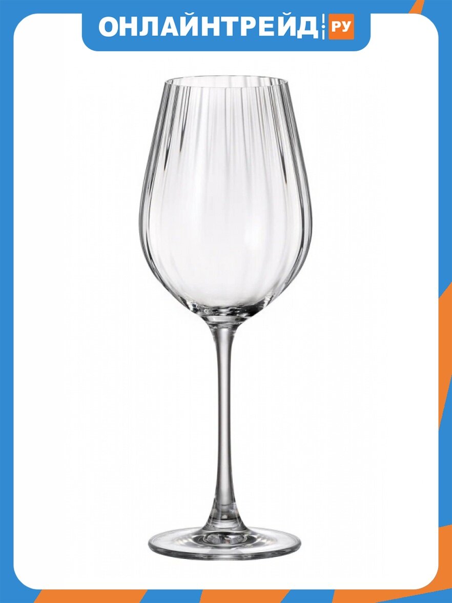 Набор бокалов для красного вина Crystal Bohemia "COLUMBA OPTIC", 500 мл (набор 6шт)