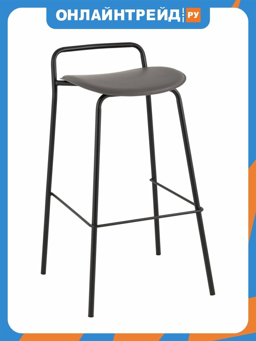 Стул барный Stool Group Mantis, экокожа, темно-серый