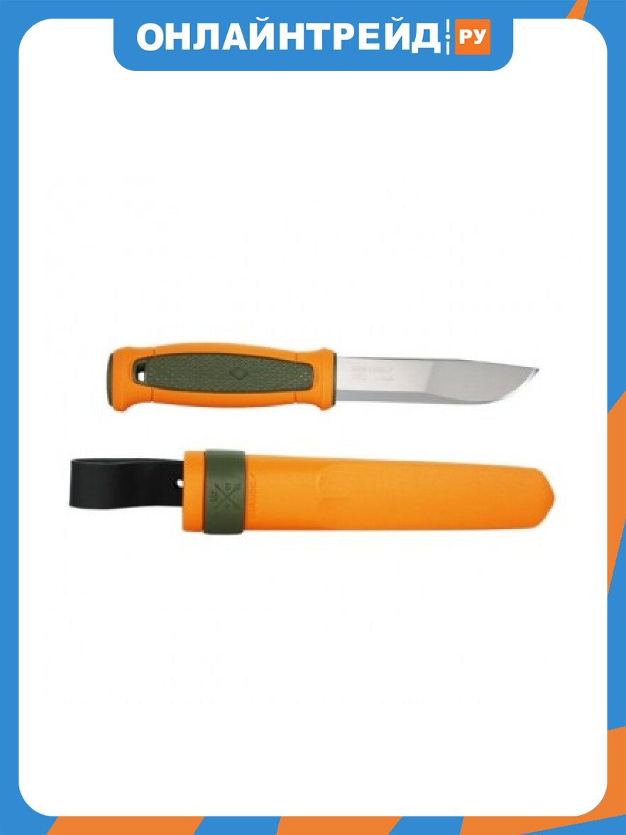 Morakniv Нож Mora Kansbol Hunting, нержавеющая сталь, оранжевый/зеленый